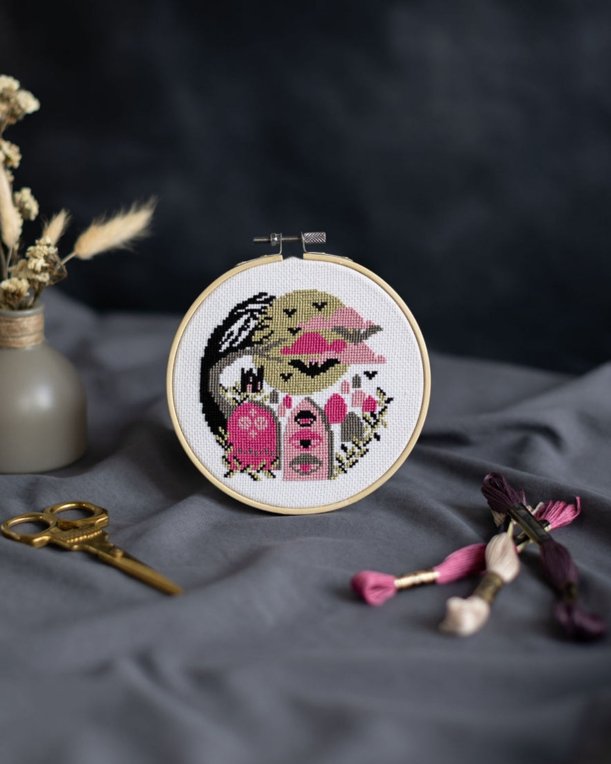 'The Graveyard' Cross Stitch Kit | Innocent Bones