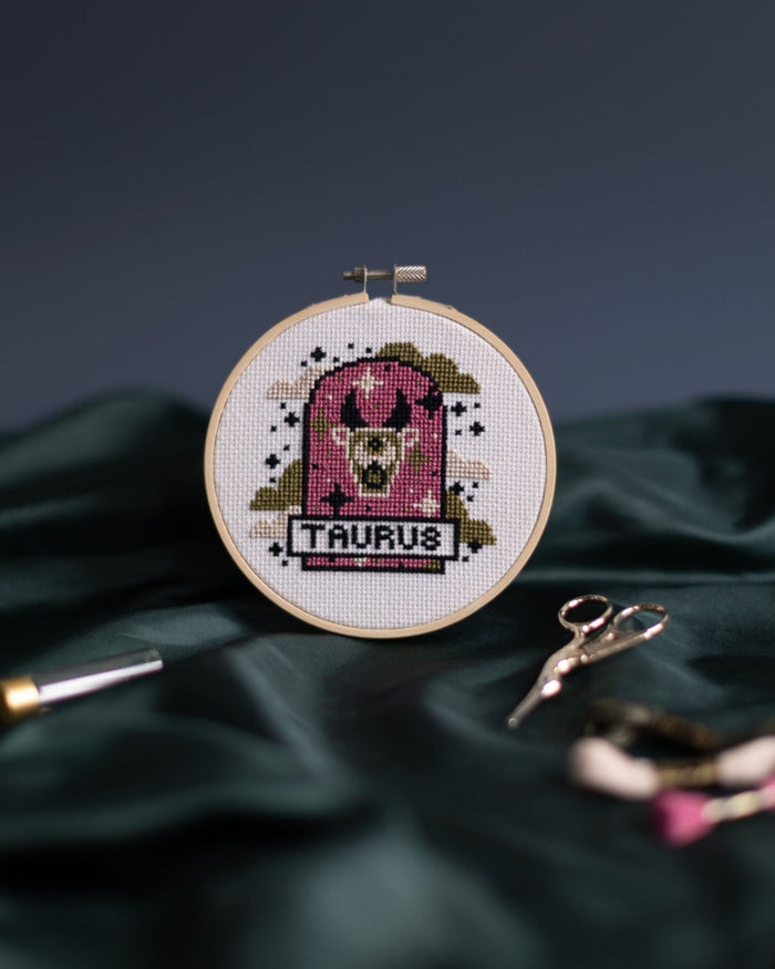 'Taurus' Zodiac Cross Stitch Kit | Innocent Bones