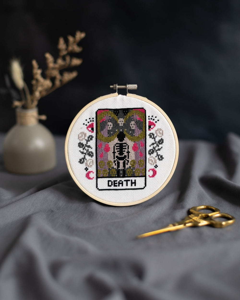'Death' Tarot Cross Stitch Kit | Innocent Bones